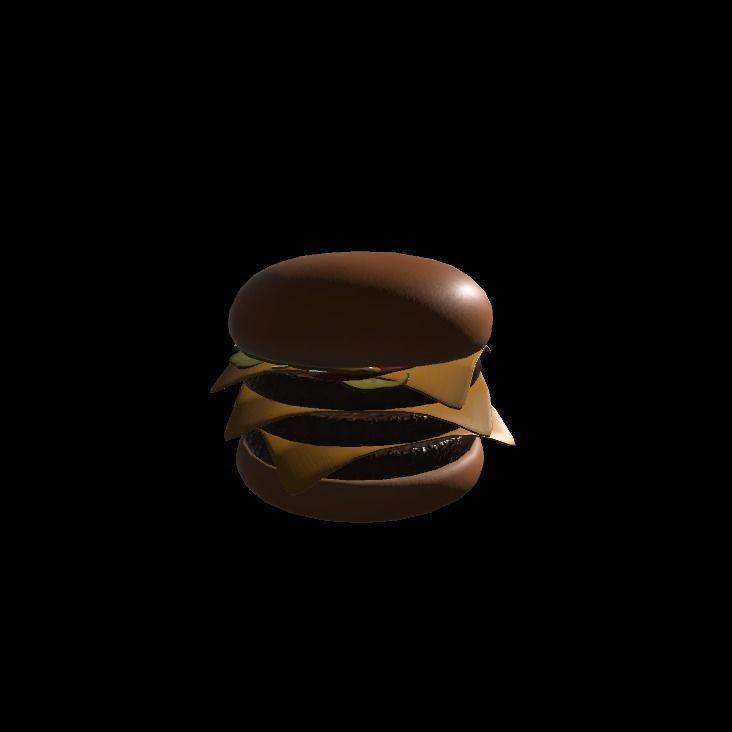 Triple Cheeseburger 3D model | CGTrader
