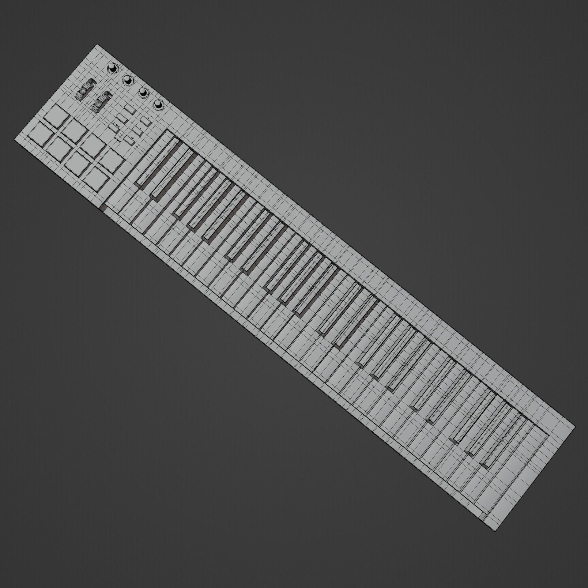 Generic Midi Keyboard 3D model | CGTrader