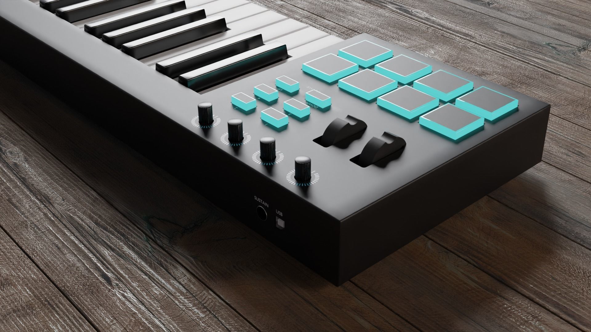 Generic Midi Keyboard 3D model | CGTrader
