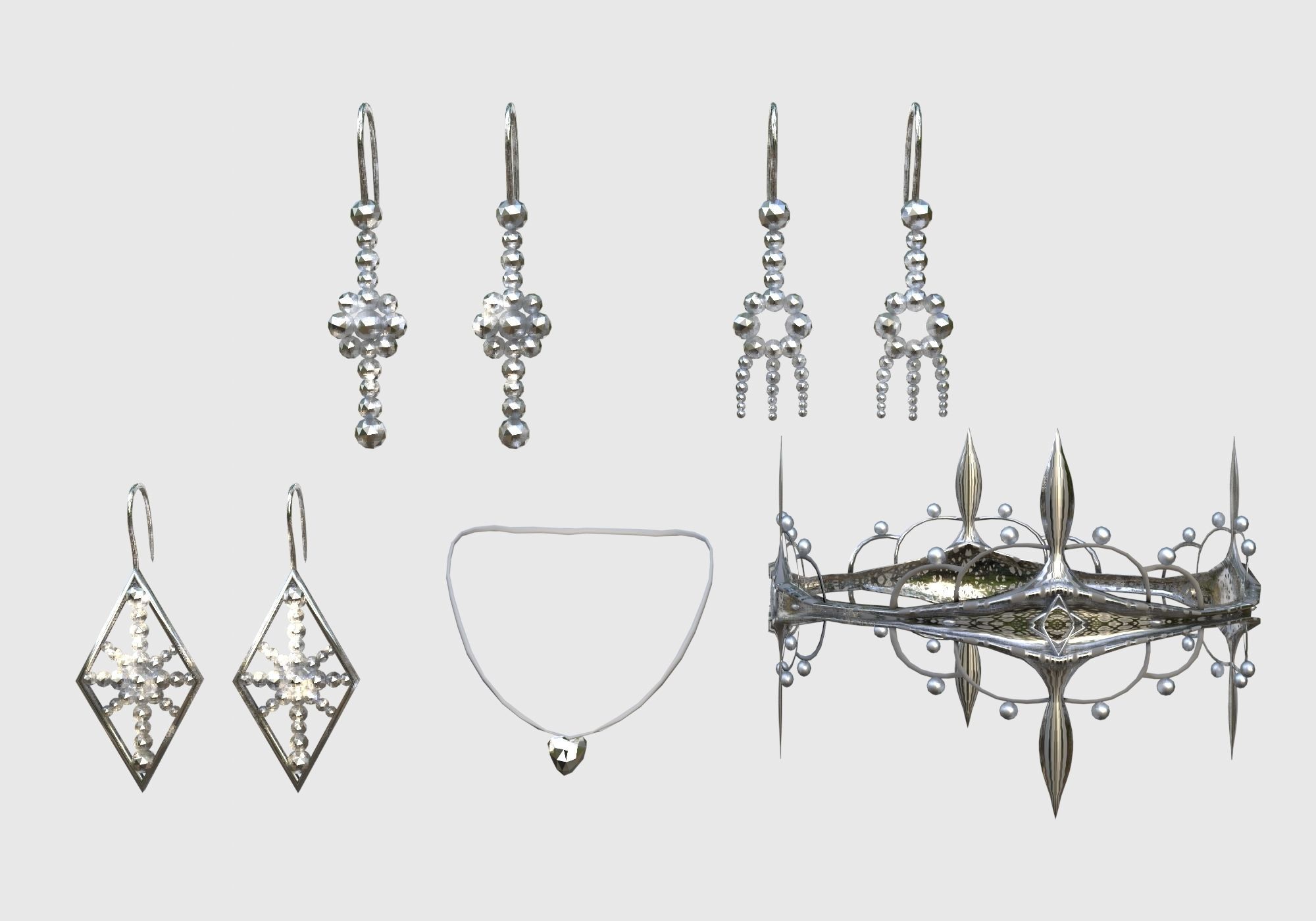 Set Chic Jewellery 3D model | CGTrader
