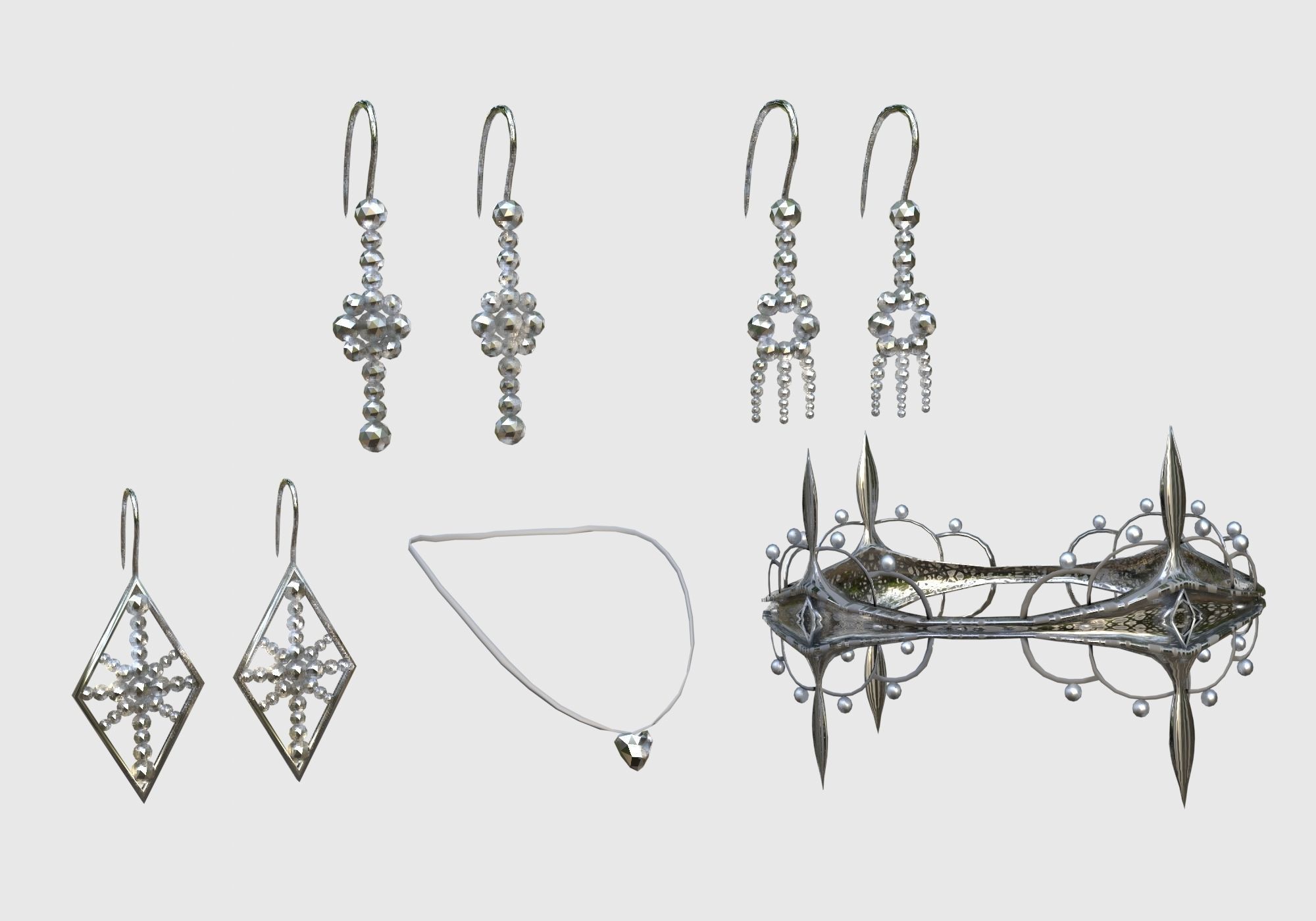 Set Chic Jewellery 3D model | CGTrader