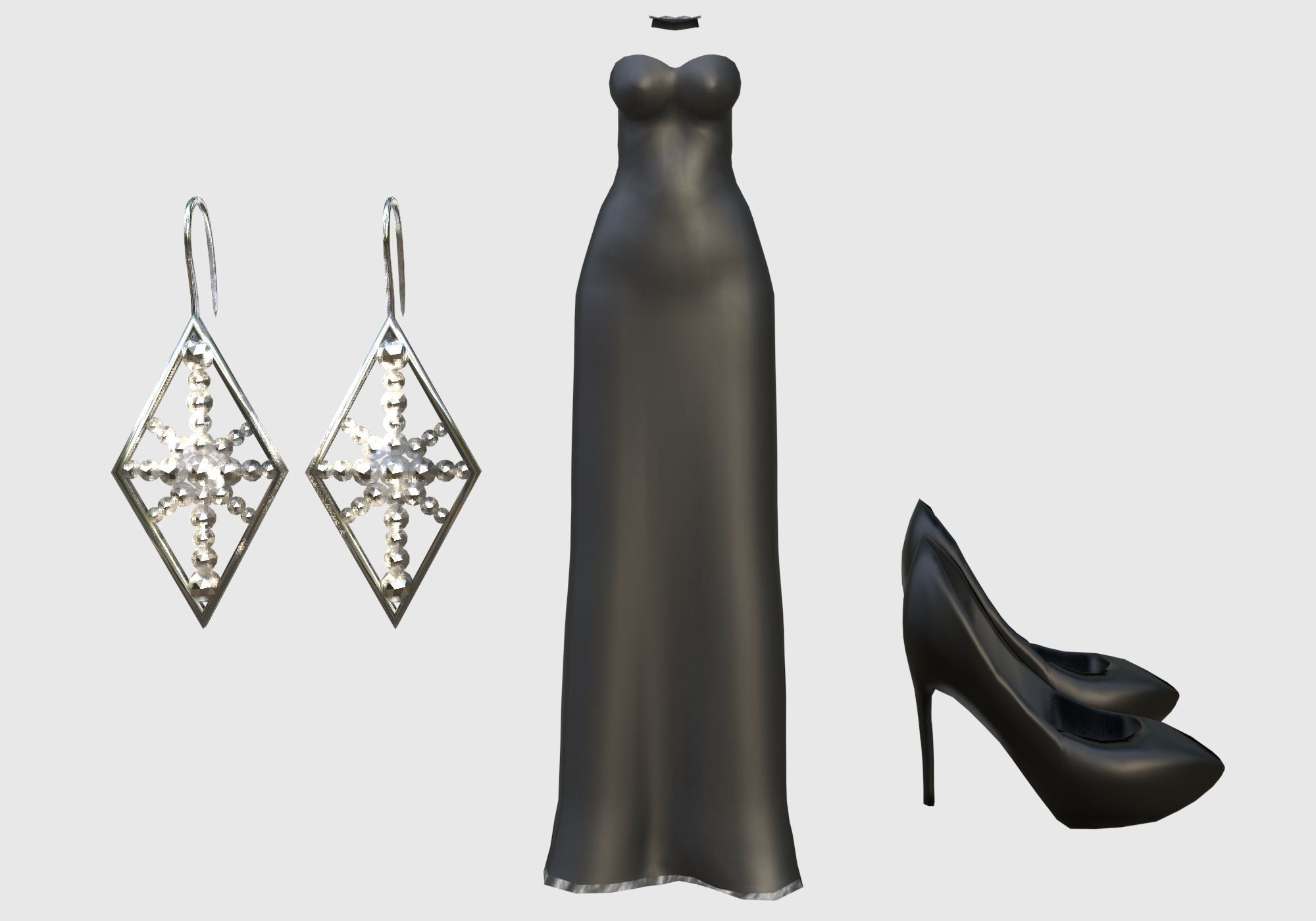 3D model Female Elegant Outfit VR / AR / low-poly | CGTrader