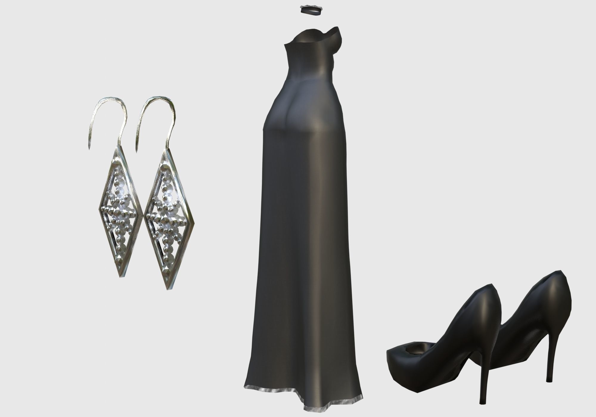 3D model Female Elegant Outfit VR / AR / low-poly | CGTrader