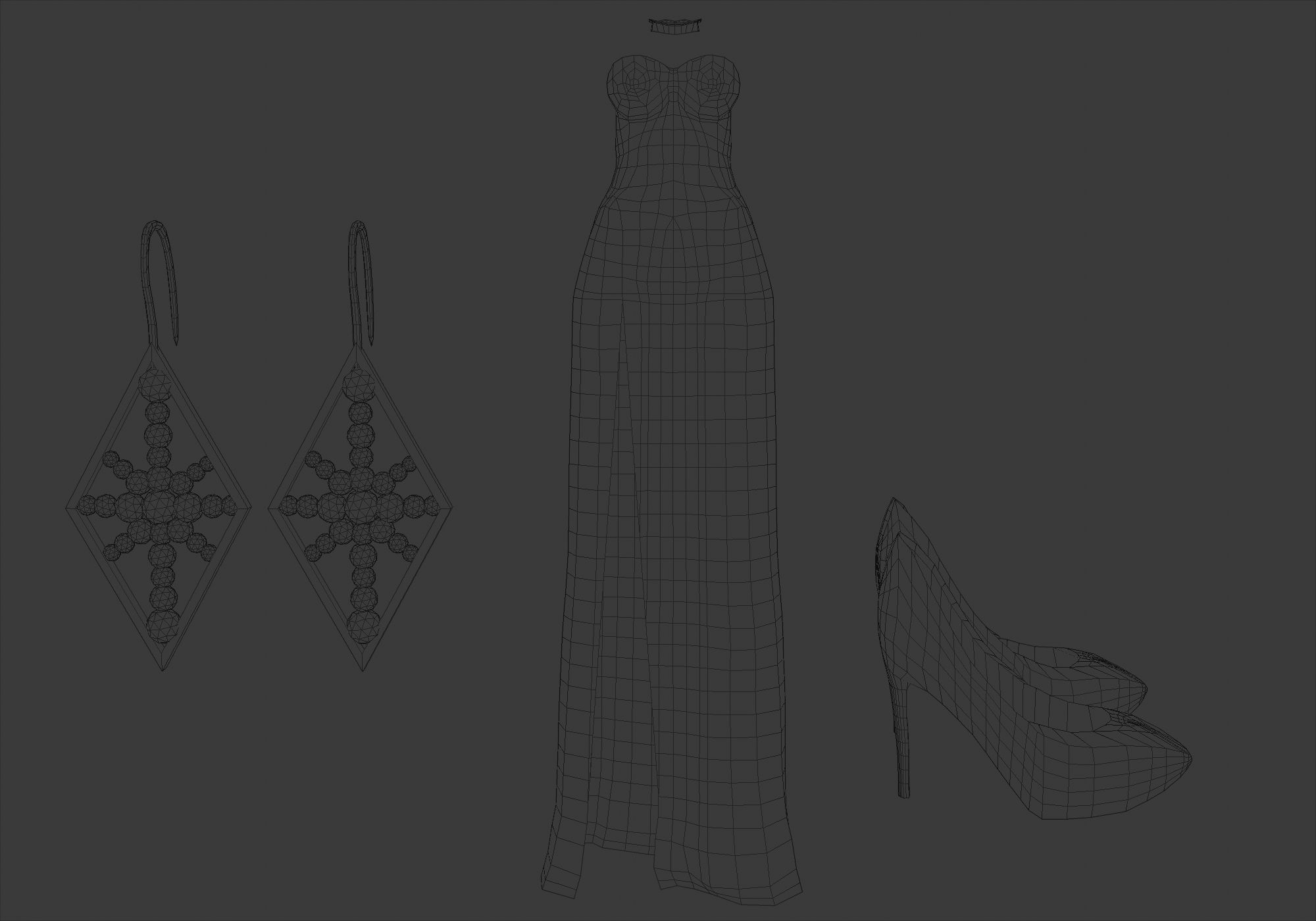 3D model Elegant Female Outfit VR / AR / low-poly | CGTrader