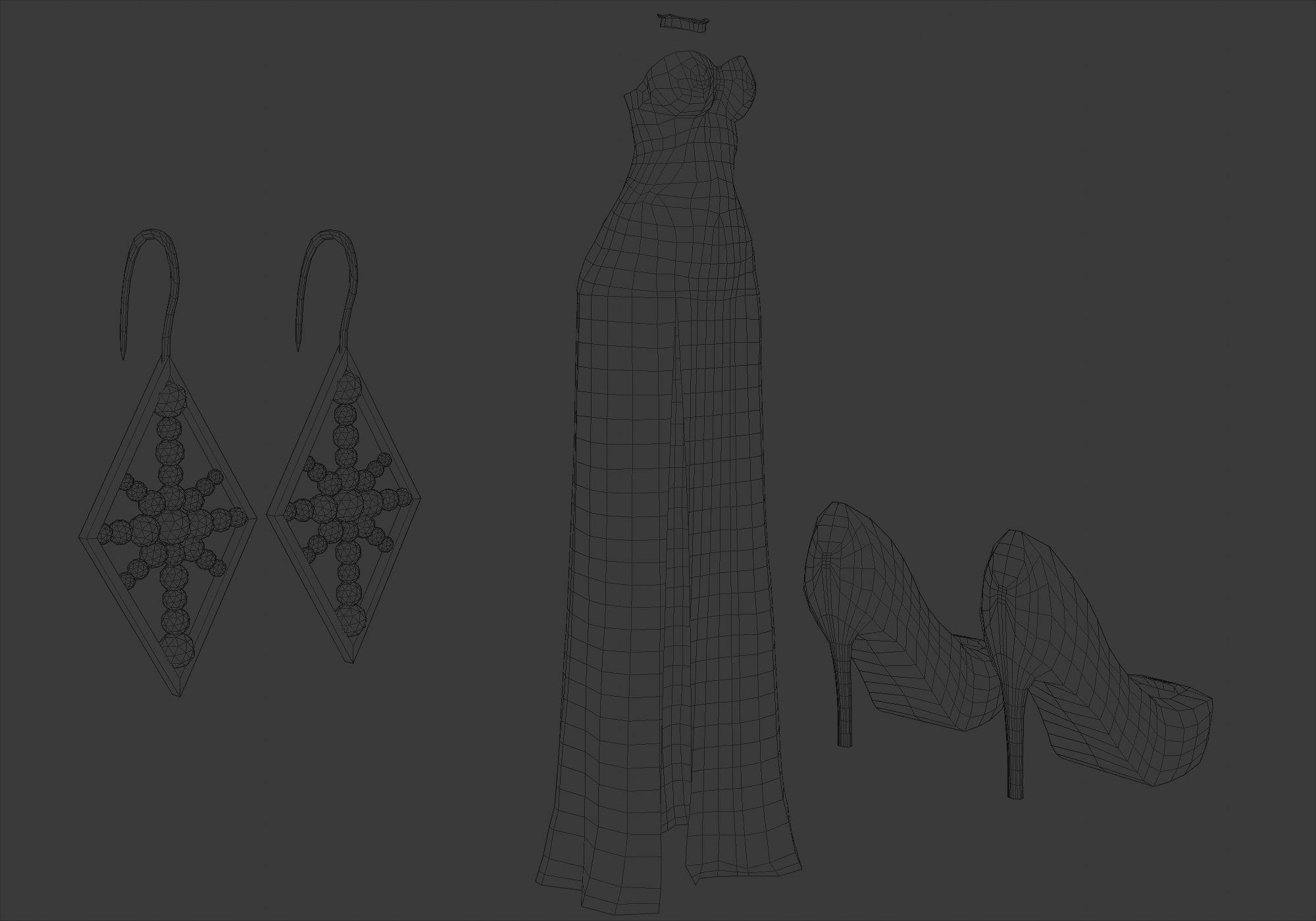 3D model Elegant Female Outfit VR / AR / low-poly | CGTrader