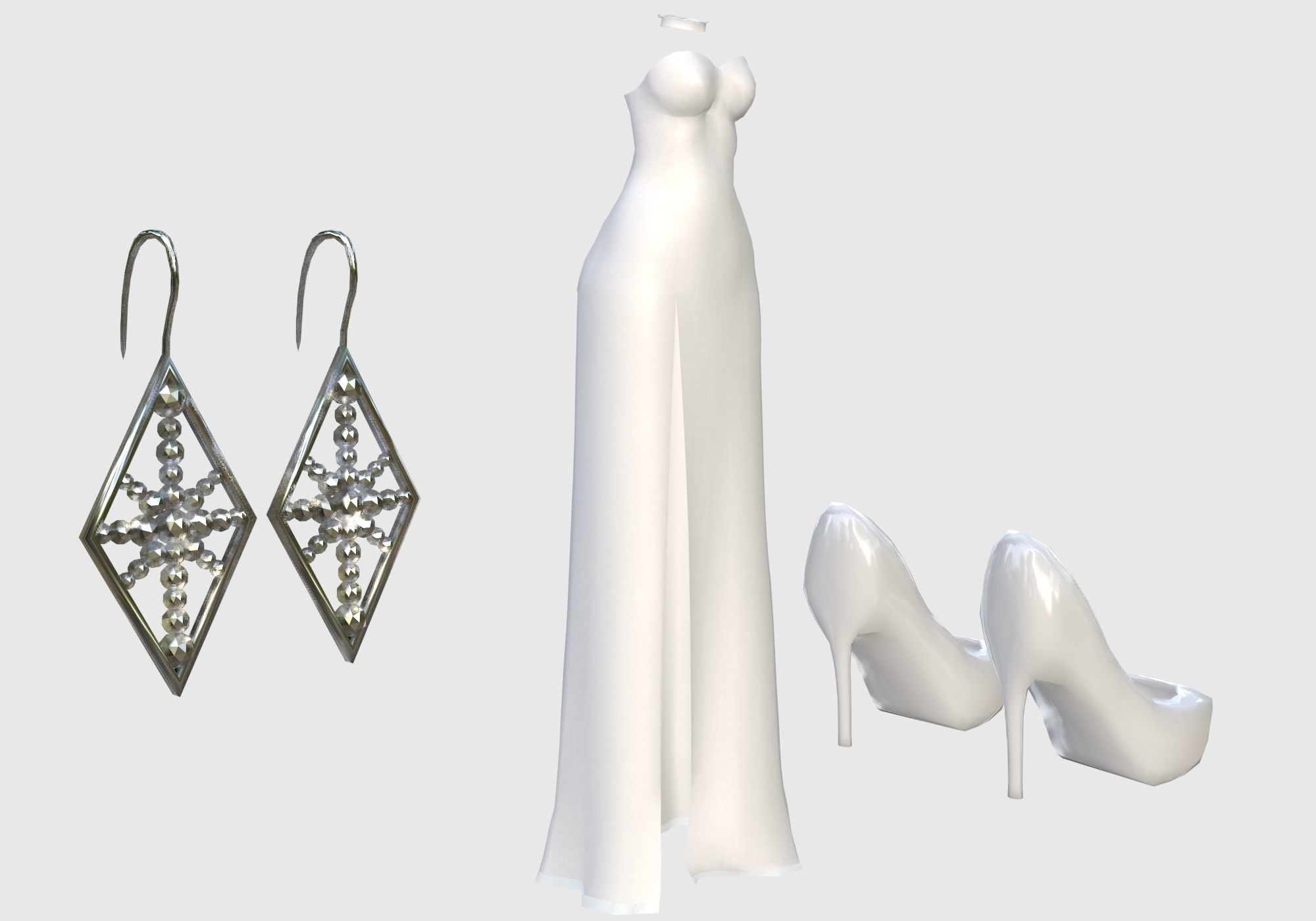 3D model Elegant Female Outfit VR / AR / low-poly | CGTrader