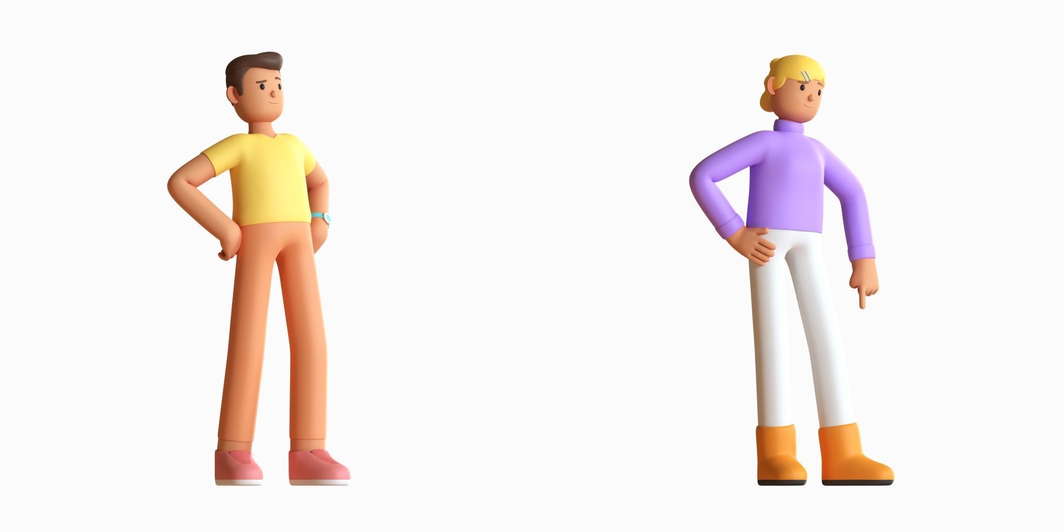 22 CASUAL CHARACTERS RIGGED ANIMATED 3D model animated rigged | CGTrader