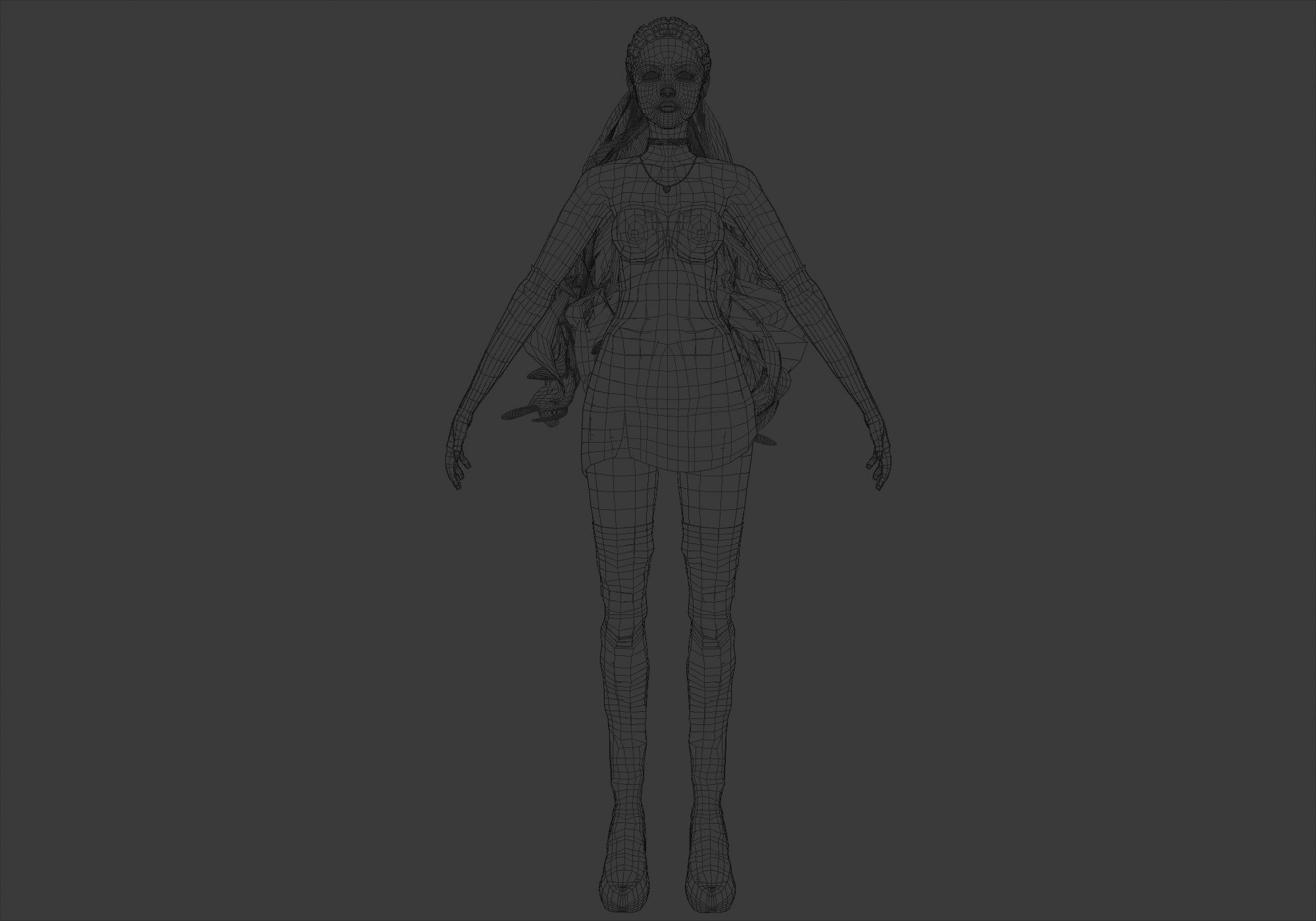 3D model Black Stylized Woman VR / AR / low-poly | CGTrader