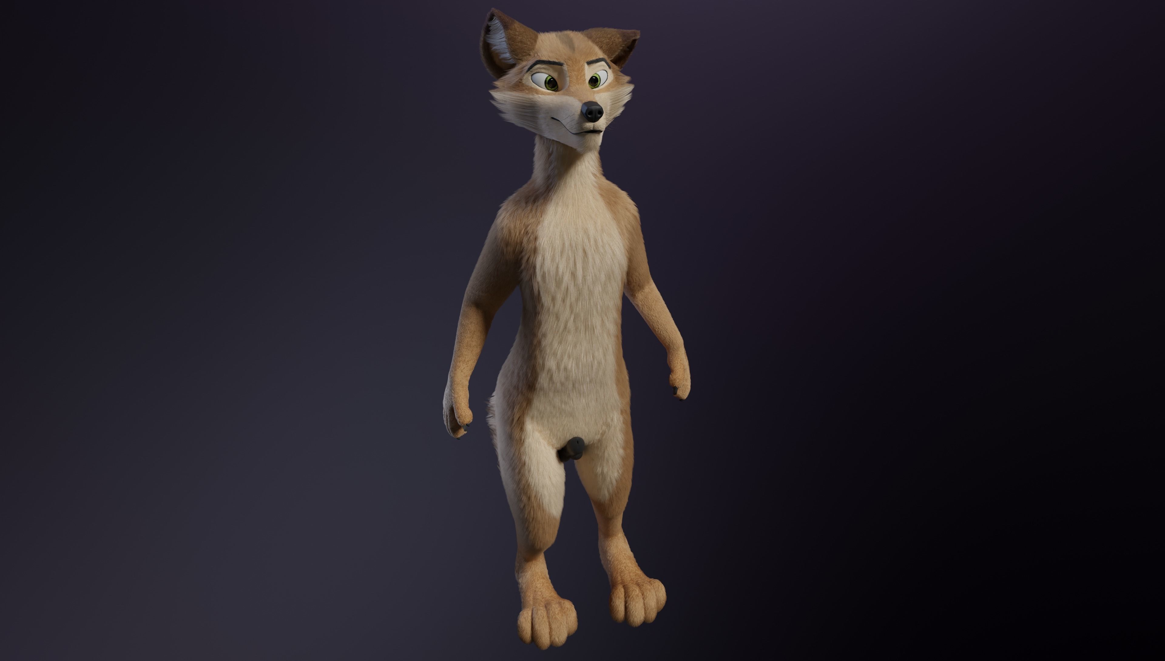 Jacob anthro dingo 3D model rigged | CGTrader