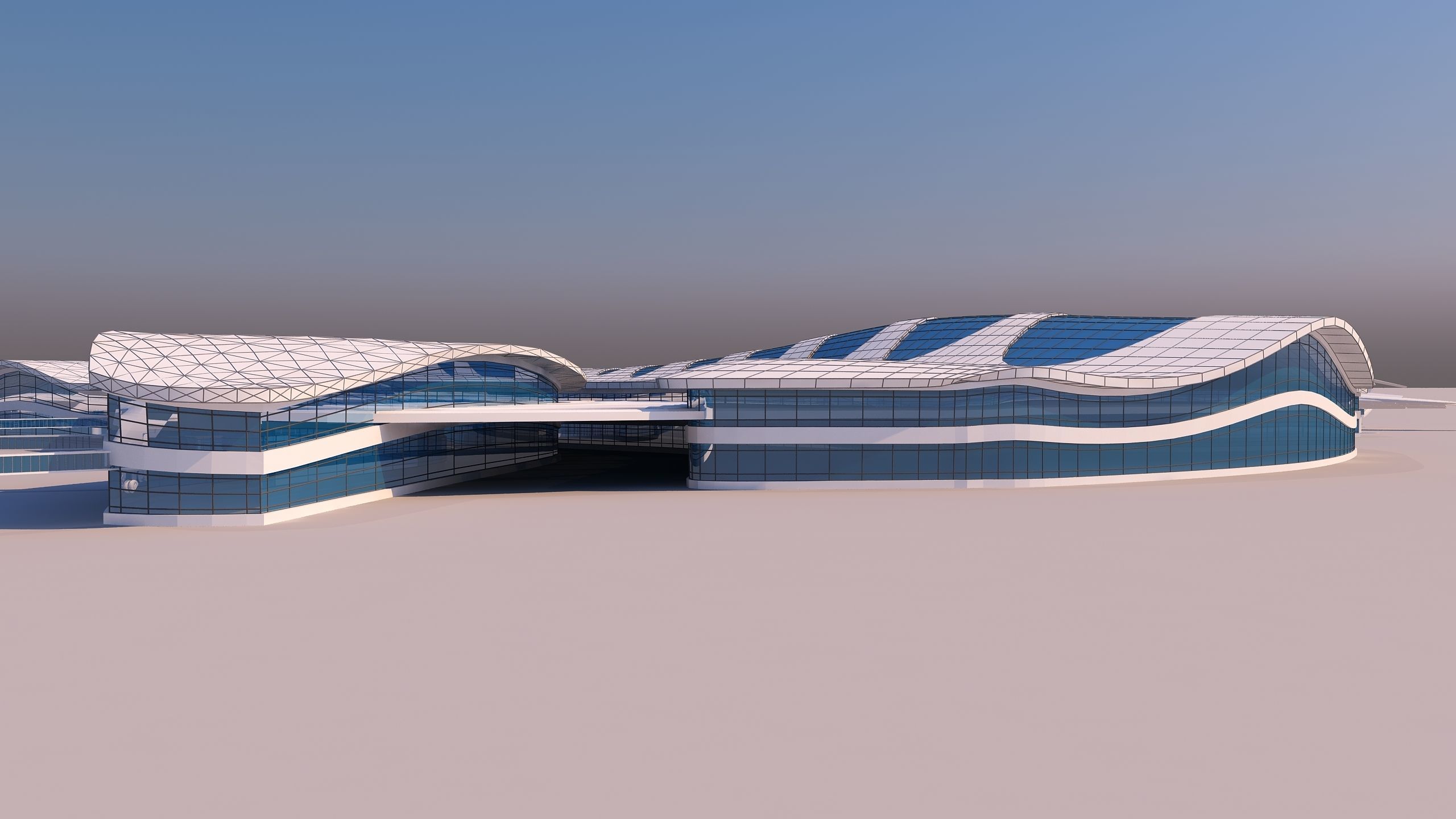 0001 - Airport Terminal Building 3D model | CGTrader