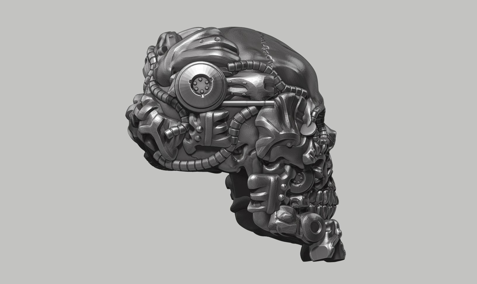 skull robot head a11 3D print model 3D model 3D printable | CGTrader