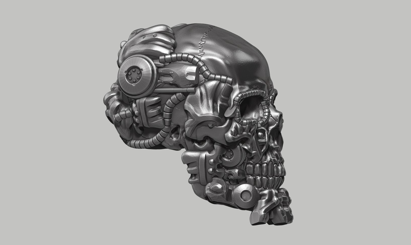skull robot head a11 3D print model 3D model 3D printable | CGTrader