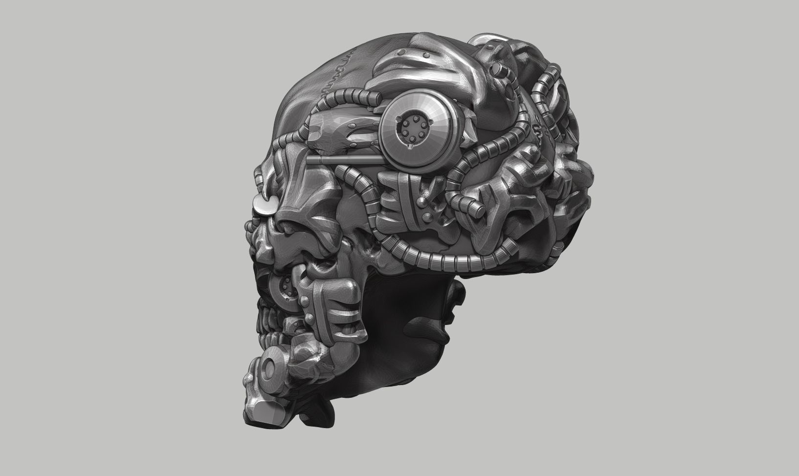 skull robot head a11 3D print model 3D model 3D printable | CGTrader