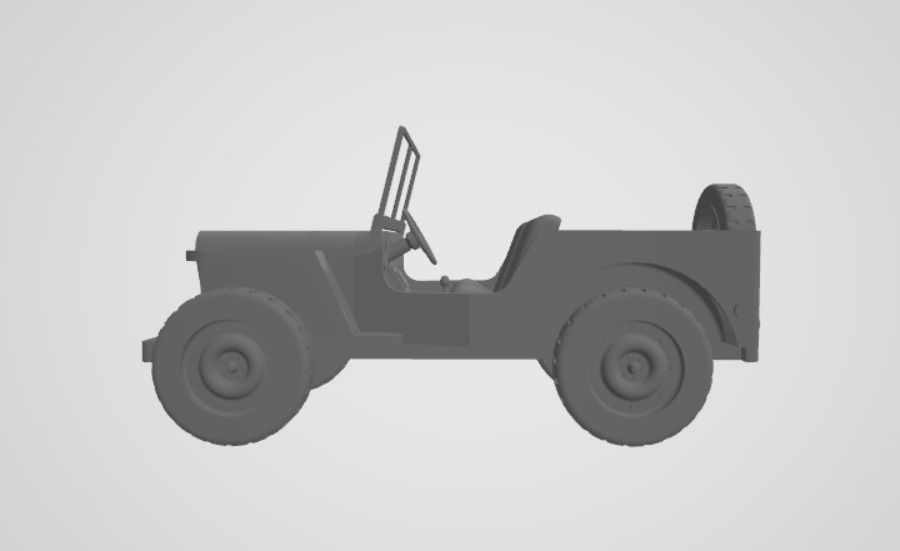 MILITARY JEEP WILLIYS - 3D CAD MODEL - HIGH POLY - GAME READY free 3D ...