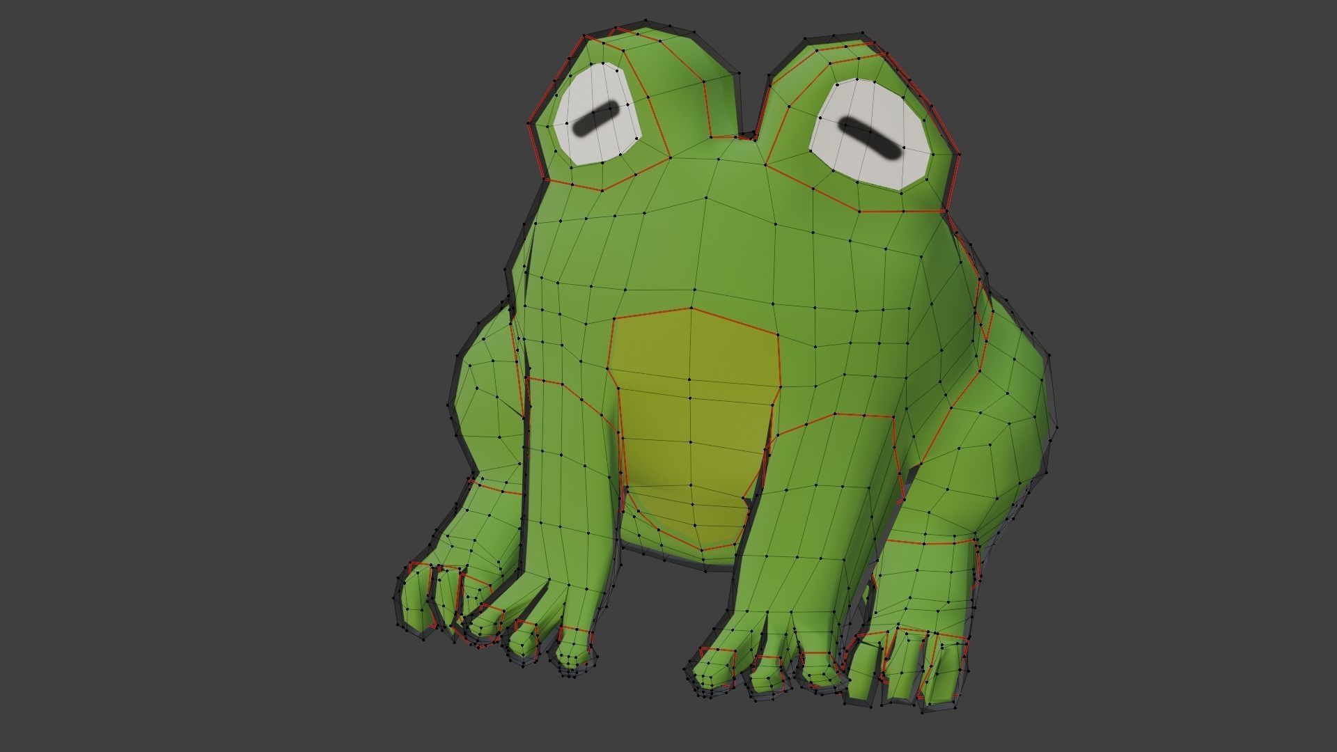 3D model Cute Frog - Low-Poly and cartoon VR / AR / low-poly | CGTrader