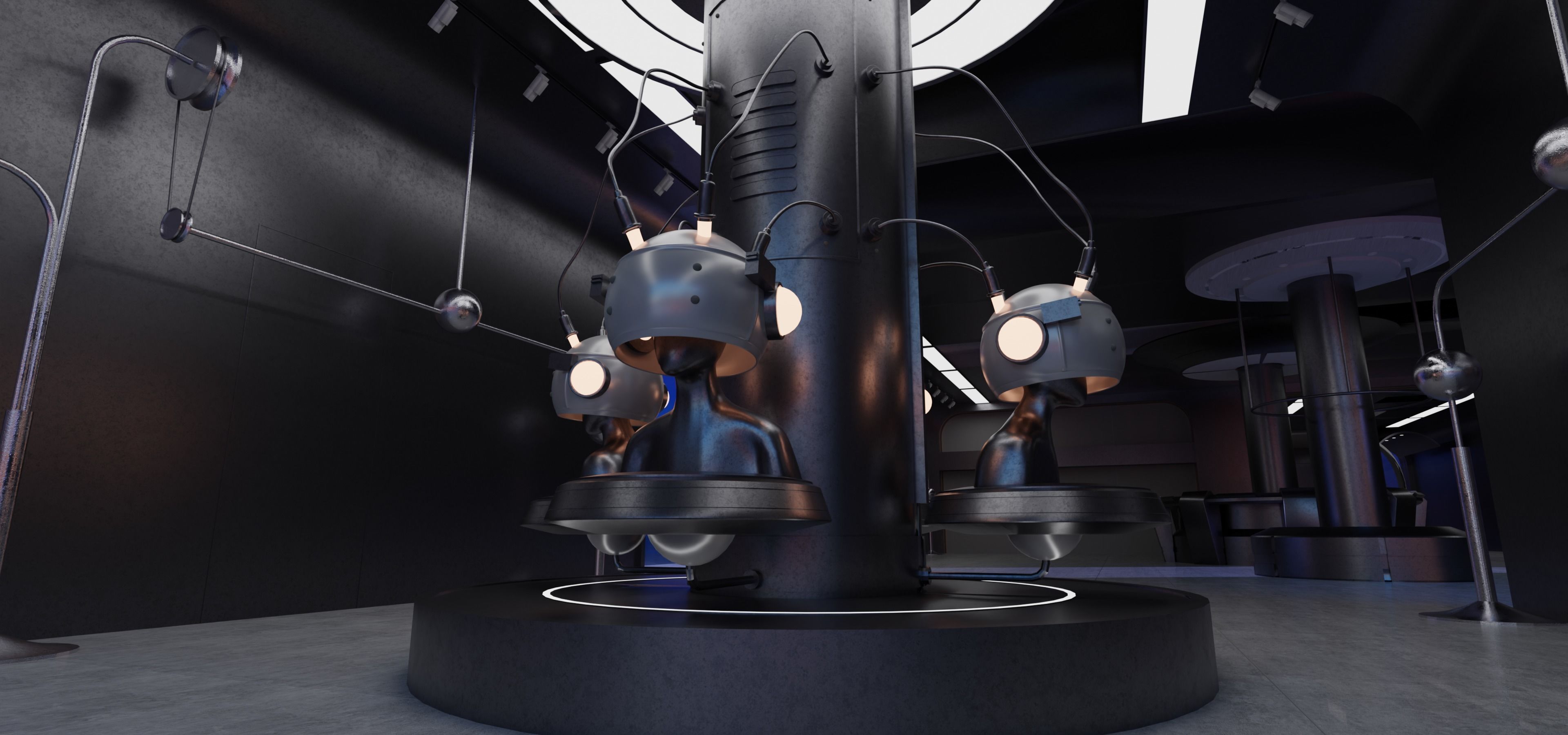 Space themed store 3D model | CGTrader