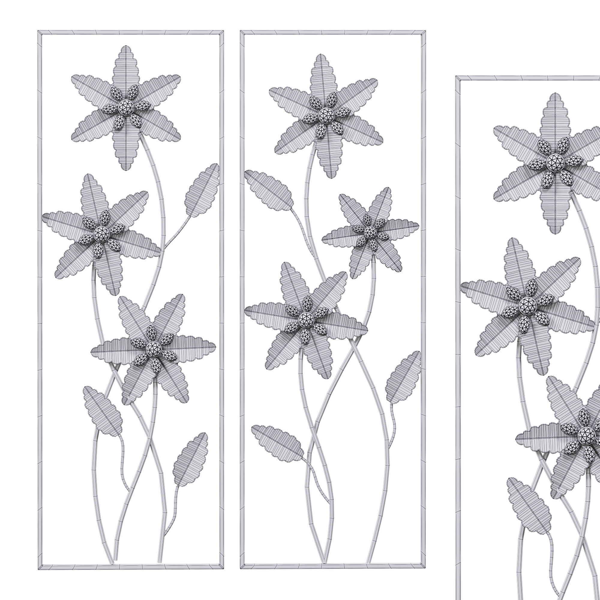 Rosdorf park 2 piece metal wall decor 3D model | CGTrader