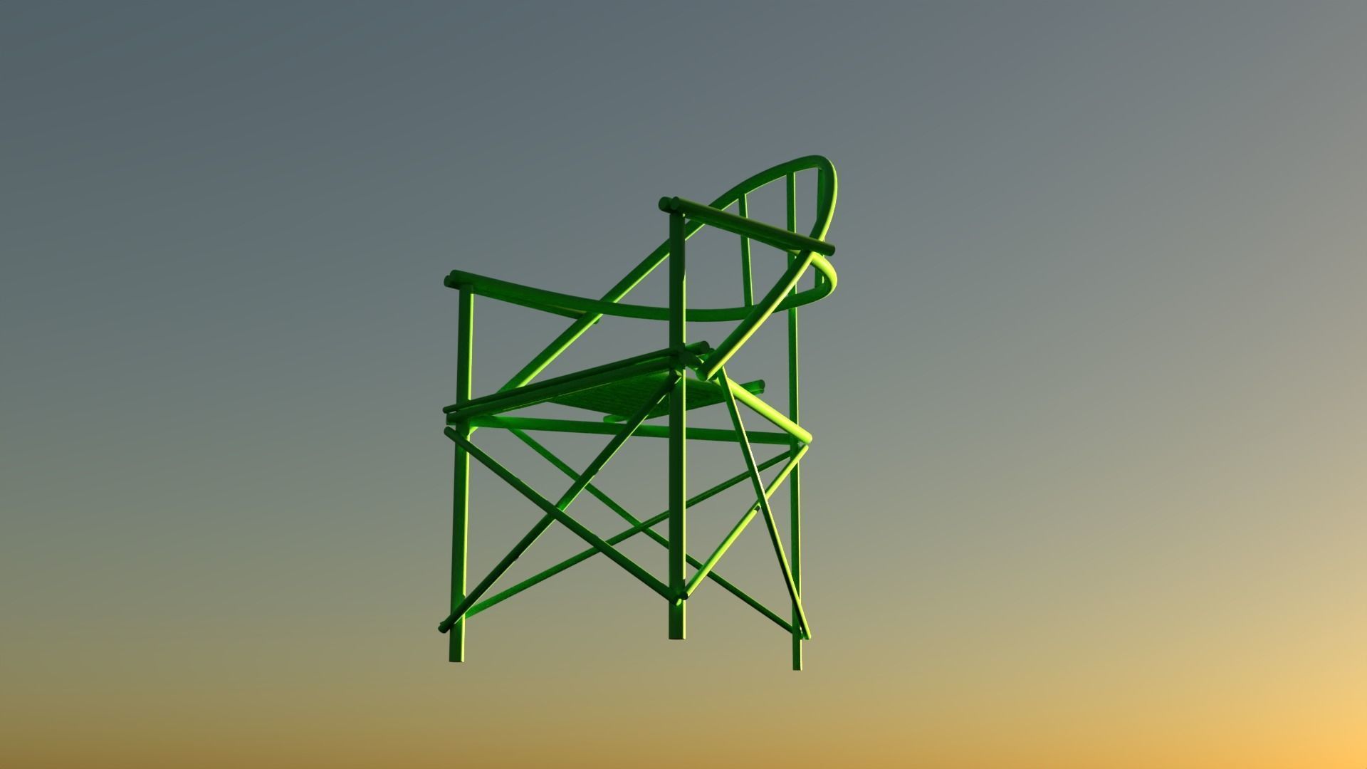 Chair in sky free VR / AR / low-poly 3D model | CGTrader