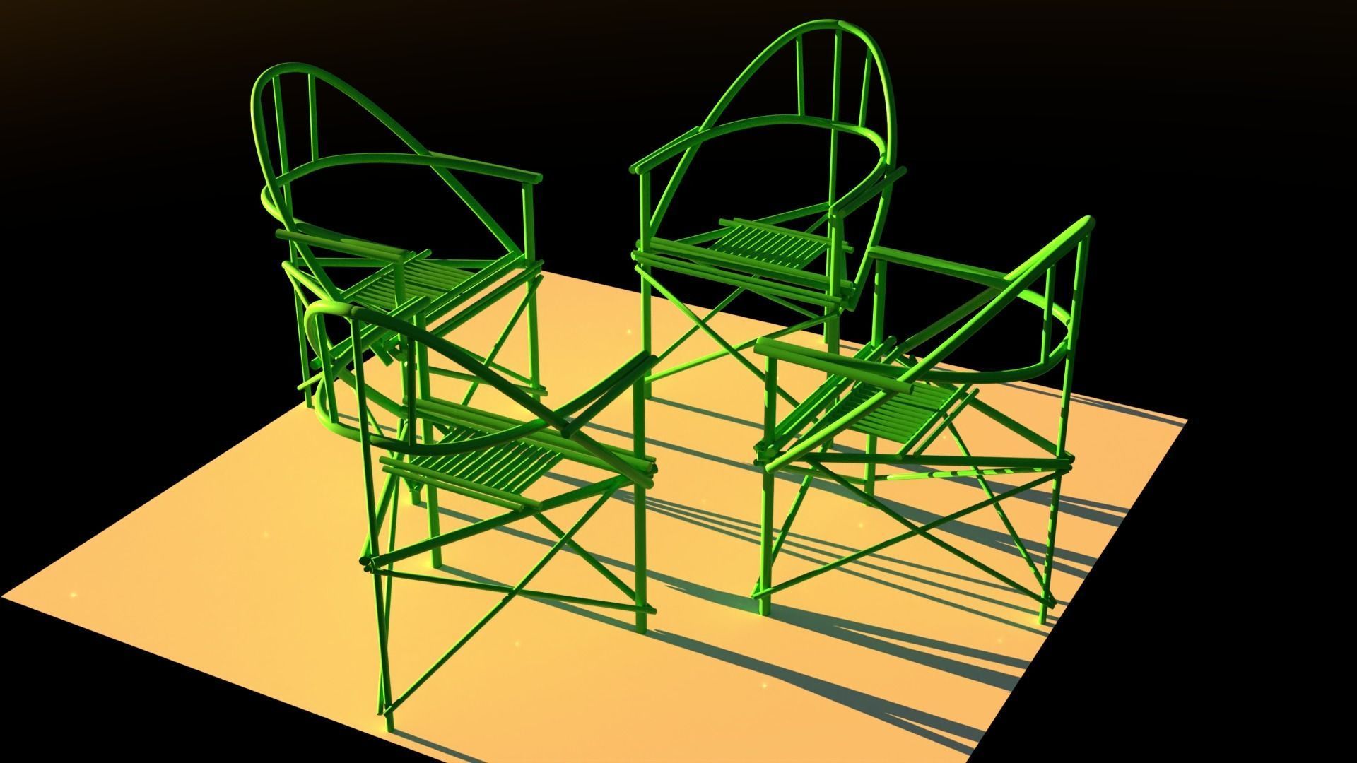 Chair in sky free VR / AR / low-poly 3D model | CGTrader