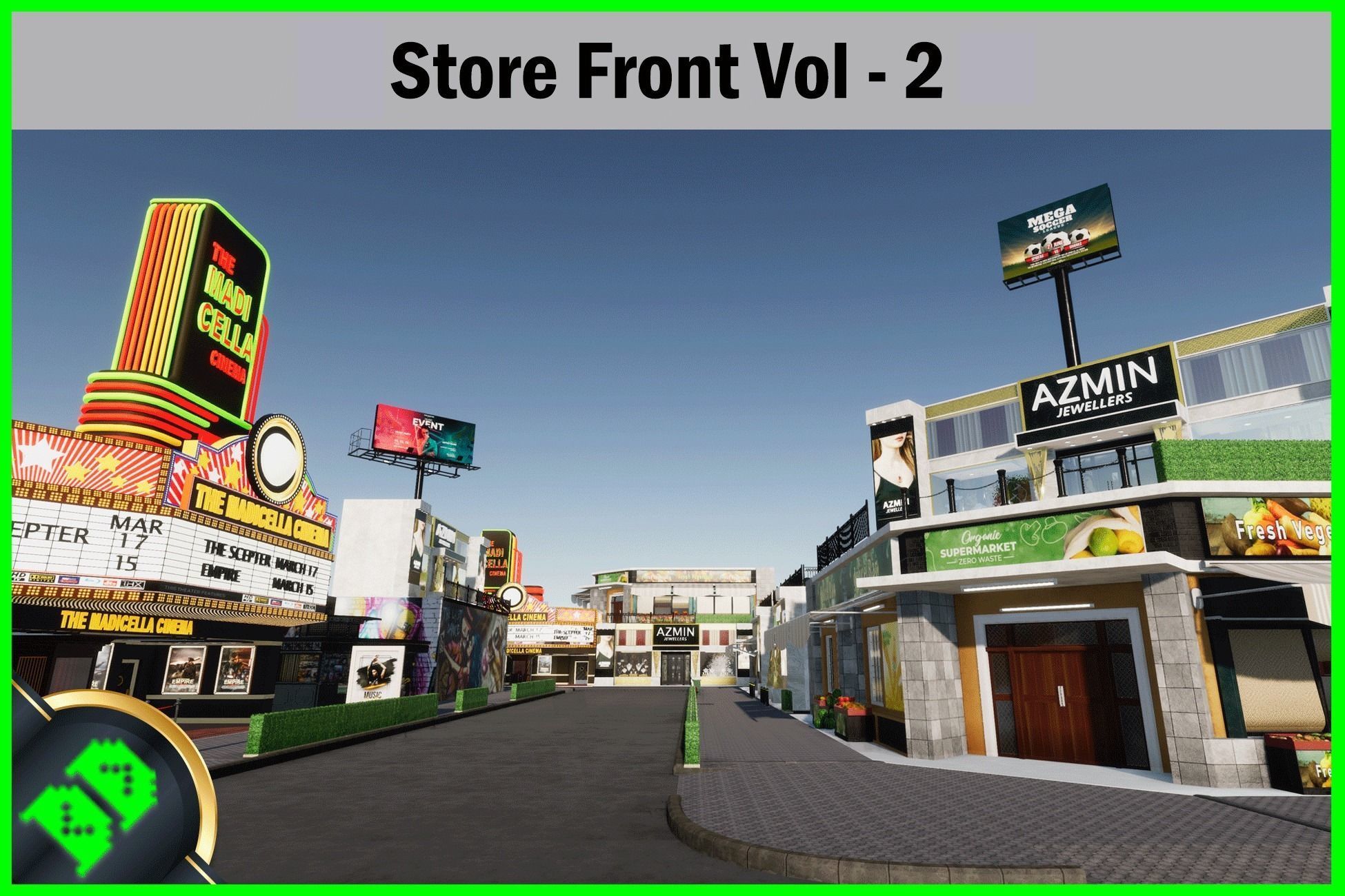 3D model Store Front Pack 2 VR / AR / low-poly | CGTrader