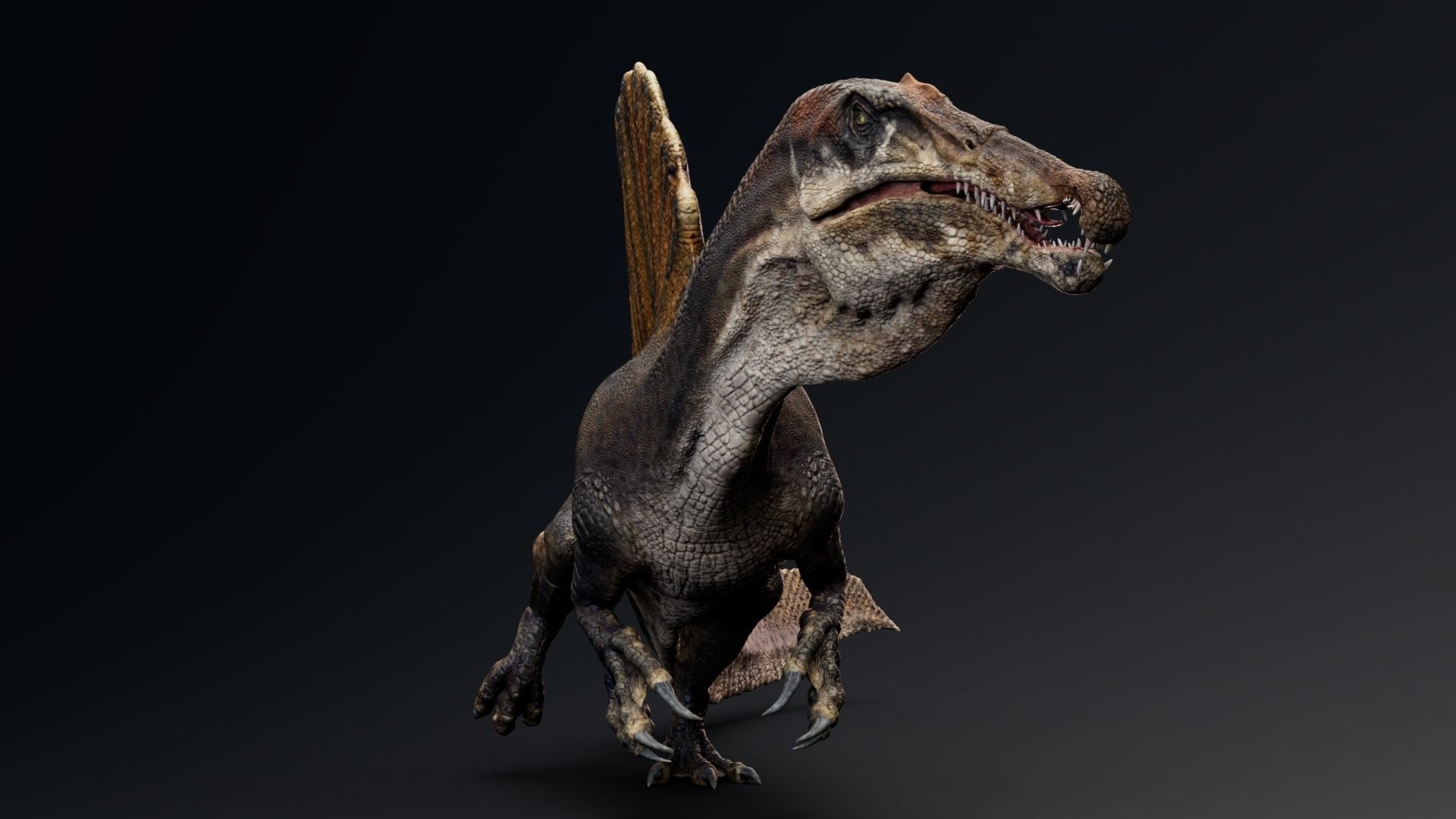 3D model Dinosaur Spinosaurus 2020 Unreal Engine and Unity Projects VR ...