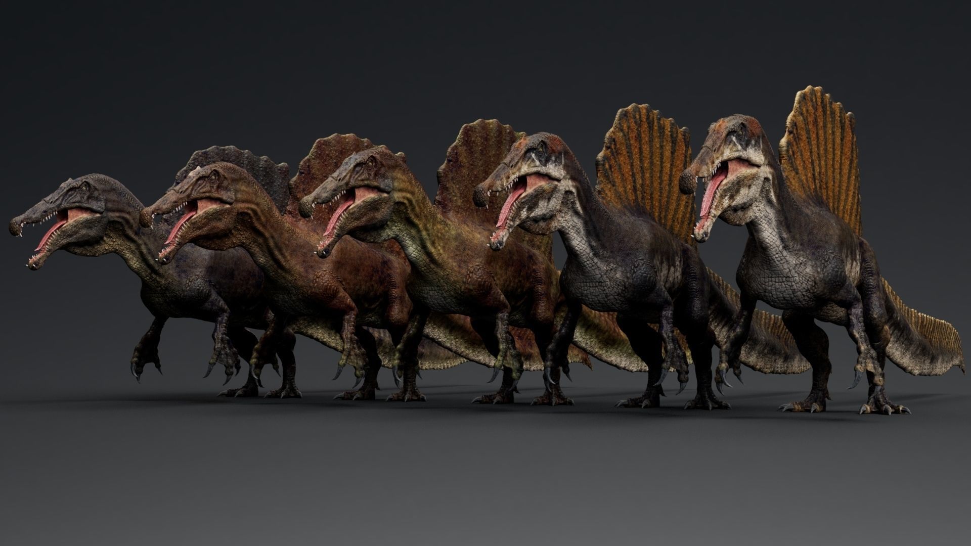 3D model Spinosaurus 2020 Unreal Engine and Unity Projects VR / AR ...