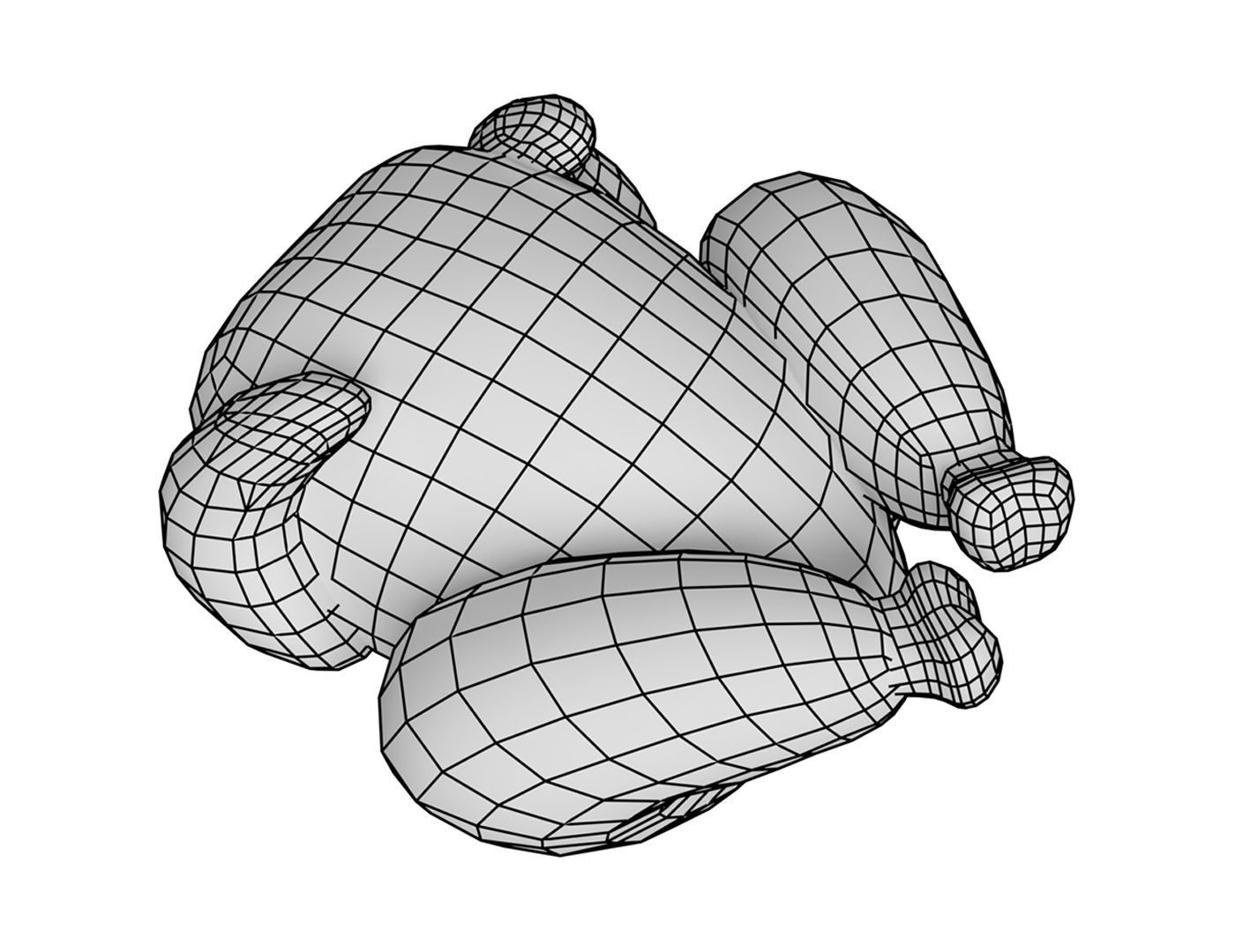 3D model Cartoon Grilled Chicken VR / AR / low-poly | CGTrader