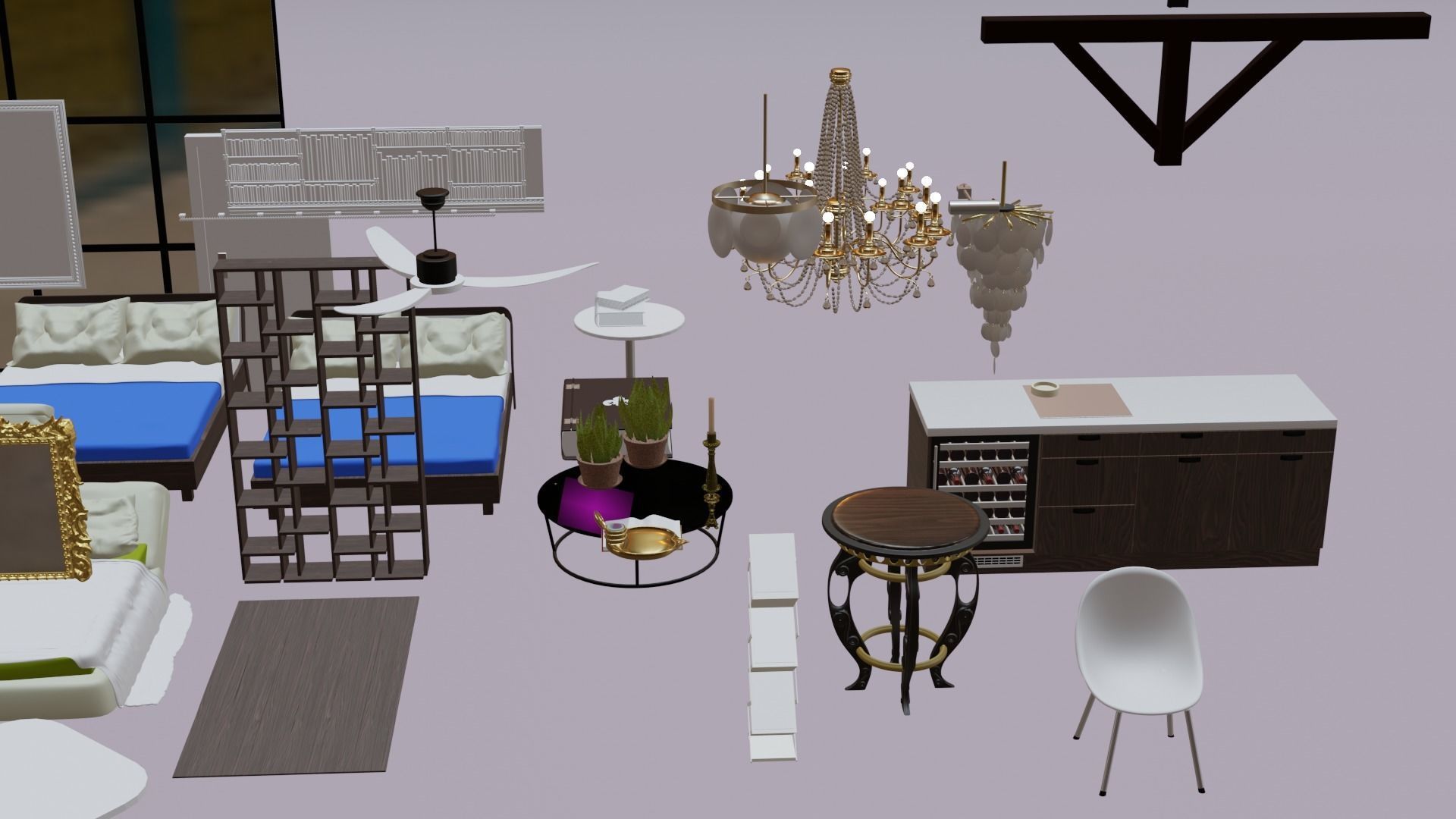 50 Plus Architect interior random models 3D model | CGTrader