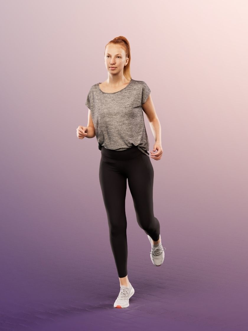 3D model Melina 13466 - Running Athletic Woman VR / AR / low-poly ...