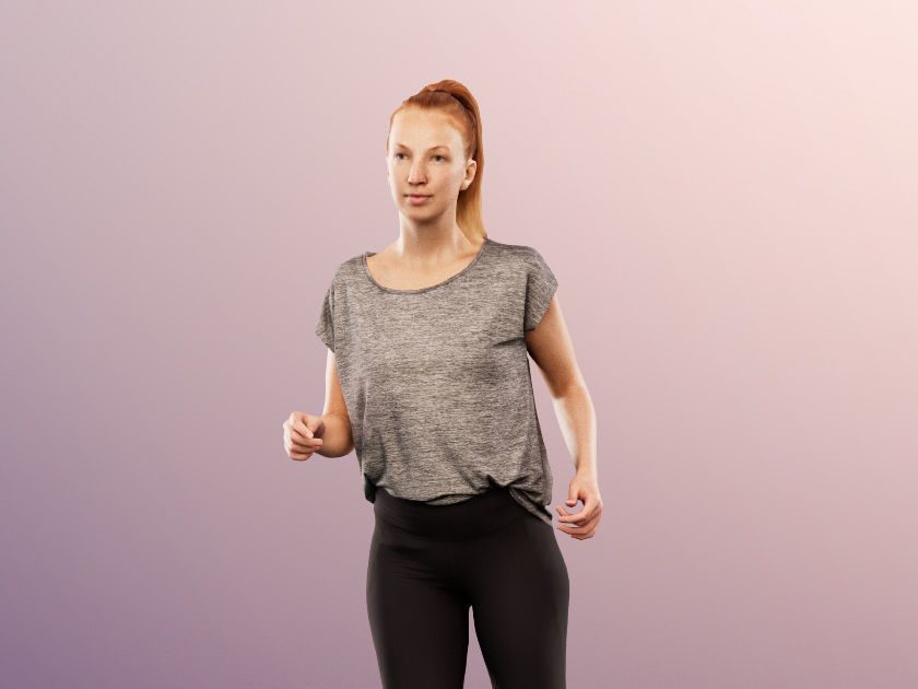 3D model Melina 13466 - Running Athletic Woman VR / AR / low-poly ...