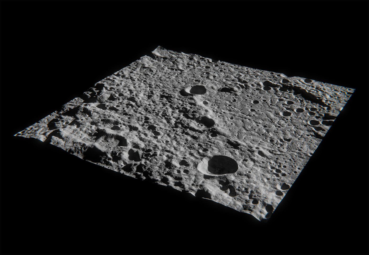 Lunar North Pole And South Pole Terrain - Moon- craters- 3D model ...