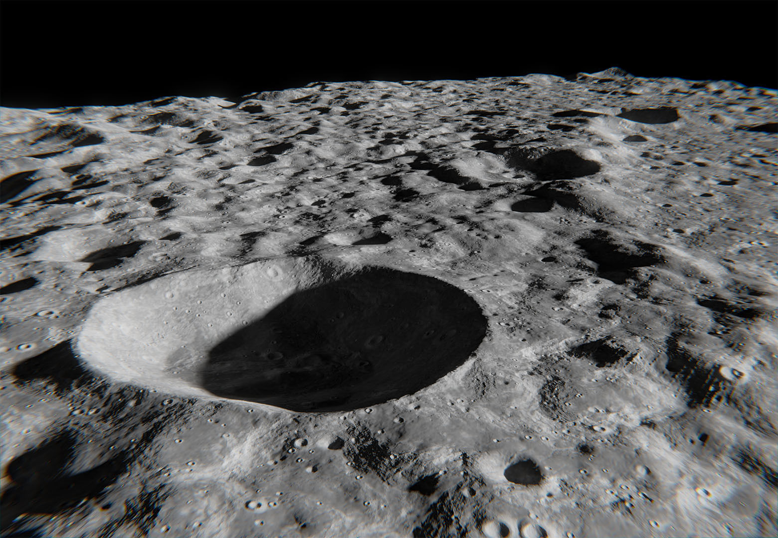 Lunar North Pole And South Pole Terrain - Moon- craters- 3D model ...