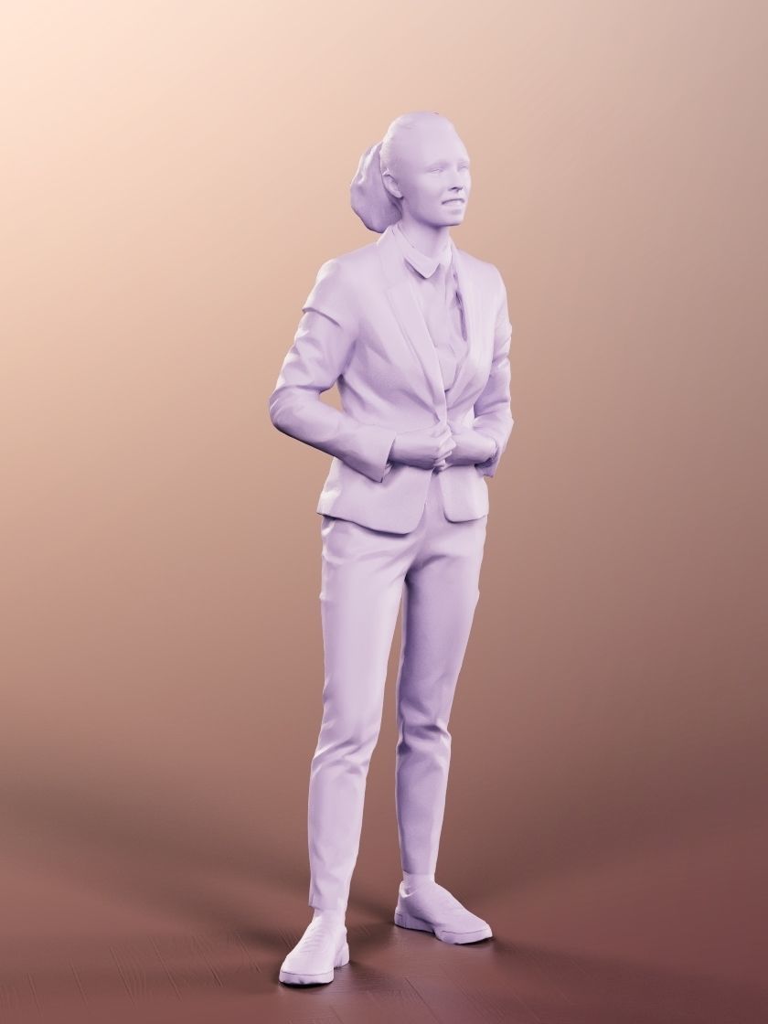 3D model Nancy 12580 - Standing Young Business Woman VR / AR / low-poly ...