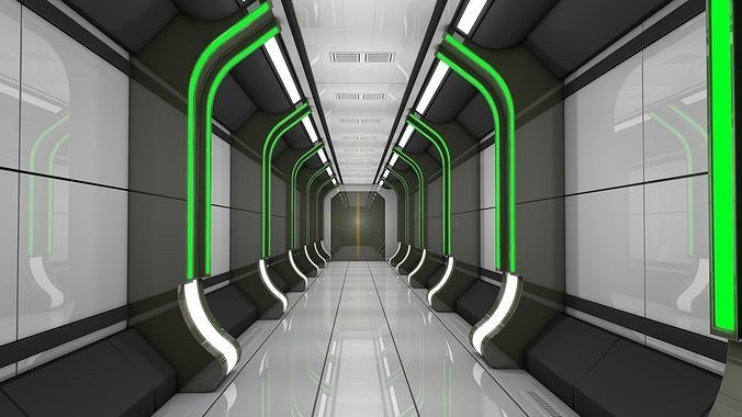 Sci Fi Corridor 3D model | CGTrader