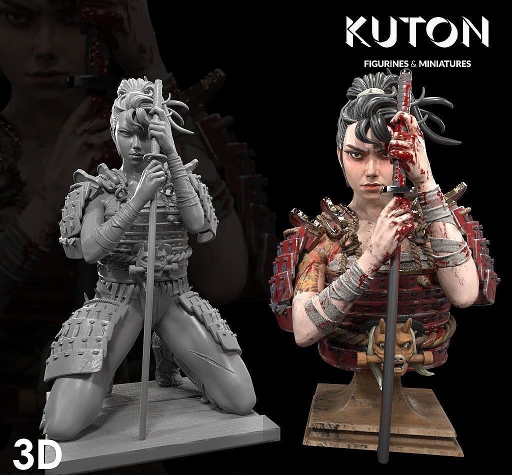 Kinjo kuton bust 3D model 3D printable | CGTrader