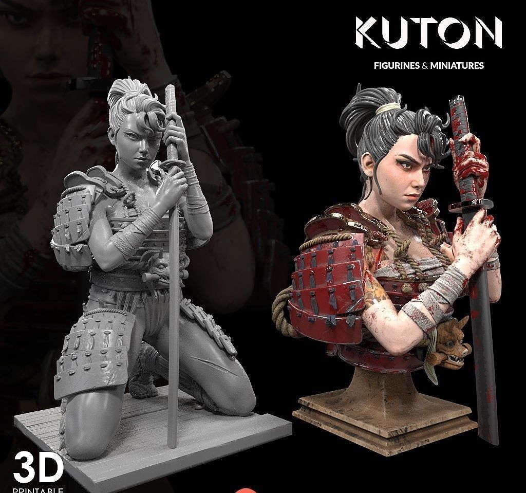 Kinjo kuton bust 3D model 3D printable | CGTrader