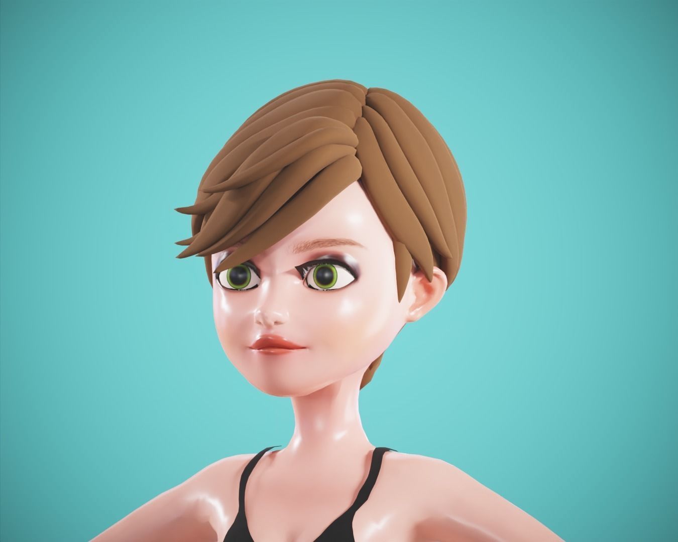 cartoon rigged girl free VR / AR / low-poly 3D model rigged | CGTrader