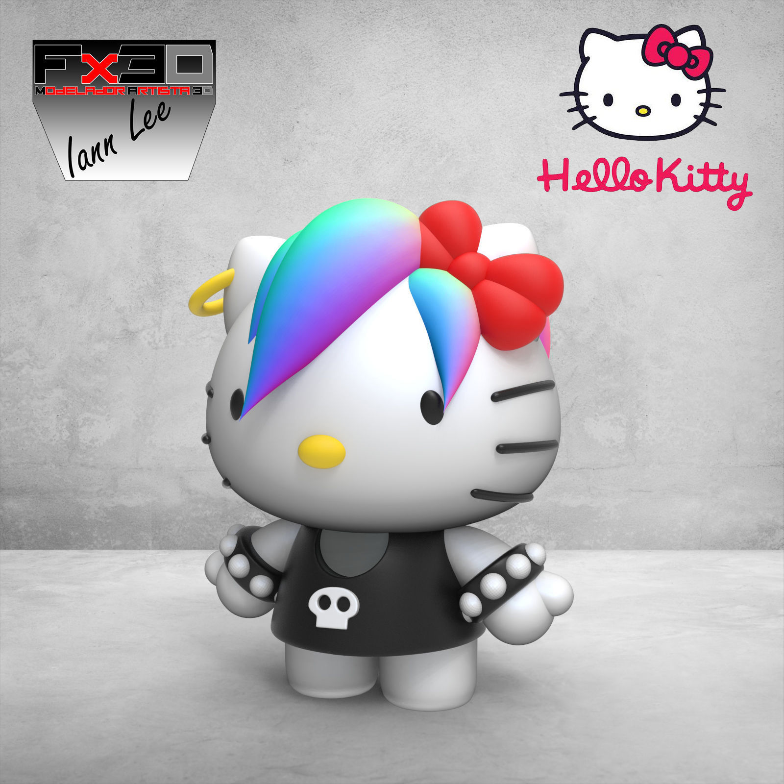 Hello Kitty x 3 Clasica 3D y Moderna STL 3D model 3D printable | CGTrader