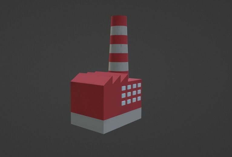Low-poly factory - cartoon-ish free VR / AR / low-poly 3D model | CGTrader