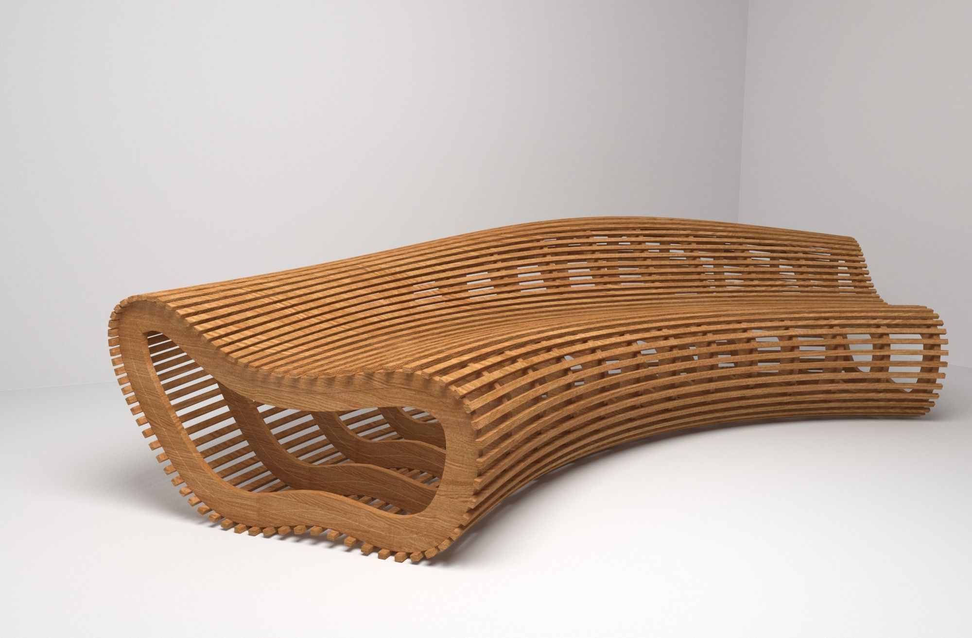 0003 - Bench Parametric 3D model | CGTrader