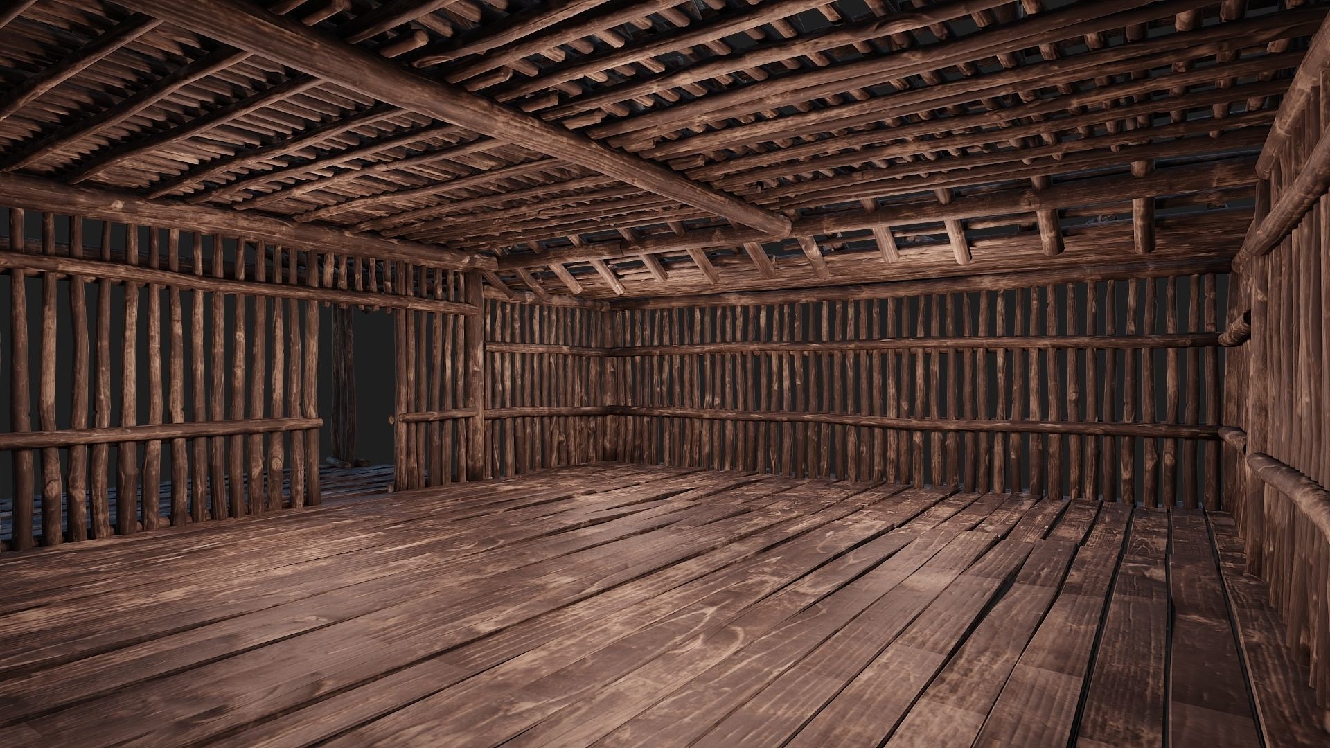 3D model Old Wooden House 4K Textures GameReady 146 VR / AR / low-poly ...