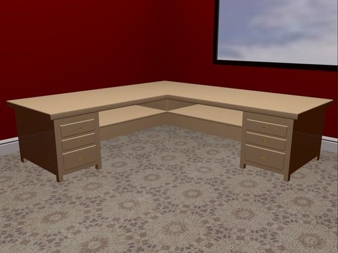 3D model Office Desk VR / AR / low-poly | CGTrader