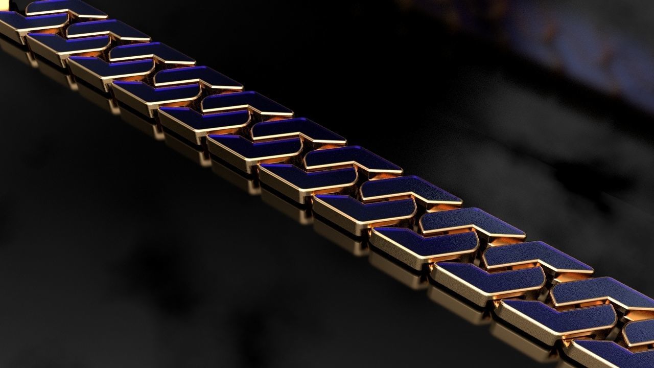 Curb Chain Cuban Edge Link 10 Wide ENAMEL 3D model 3D printable | CGTrader