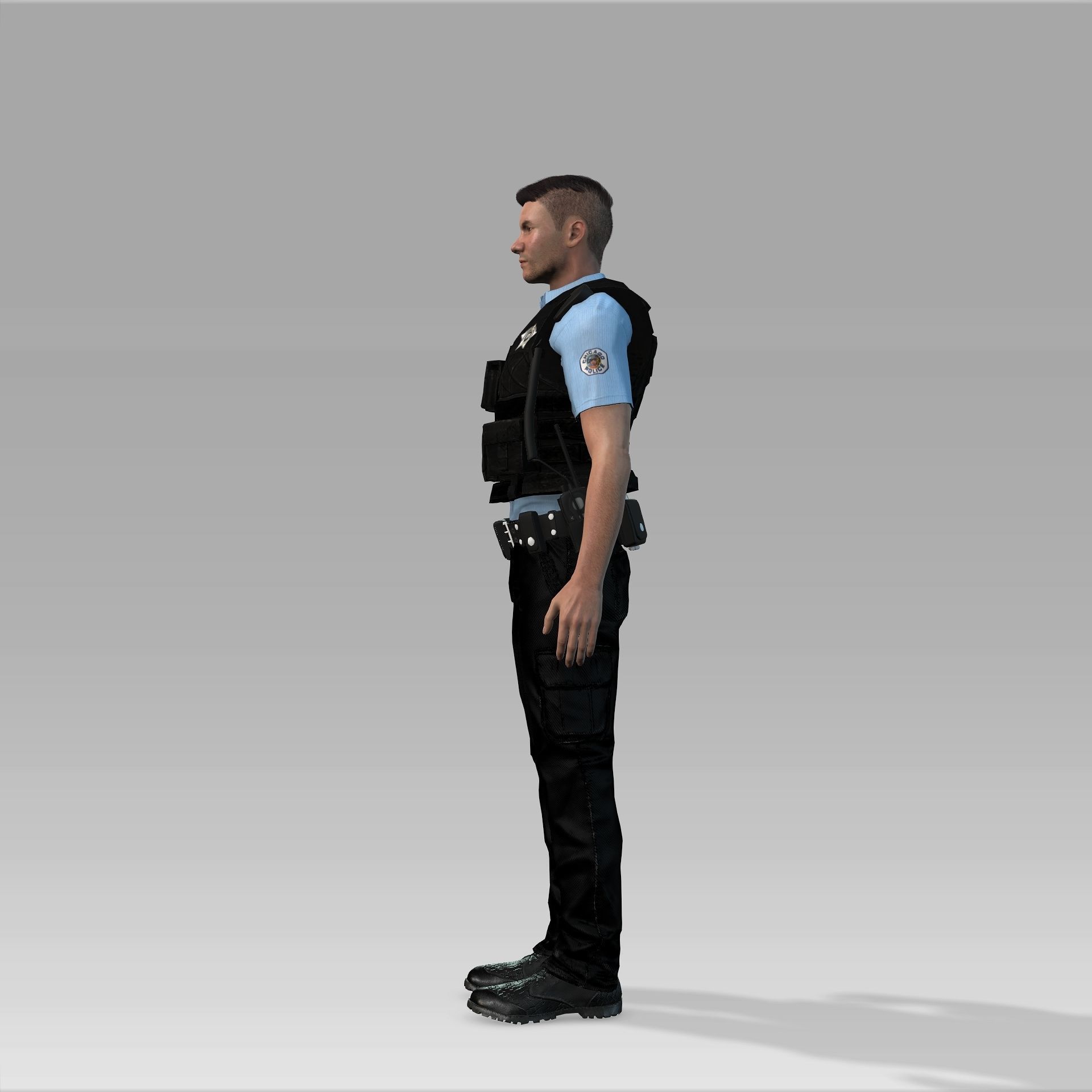 Police chicago officer - chicago officer 3D model | CGTrader