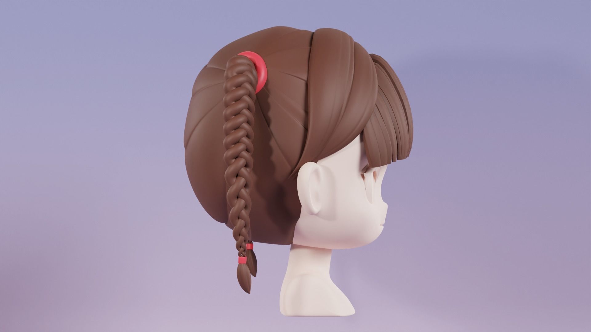 Chibi Female Hair Style 11 3D model | CGTrader