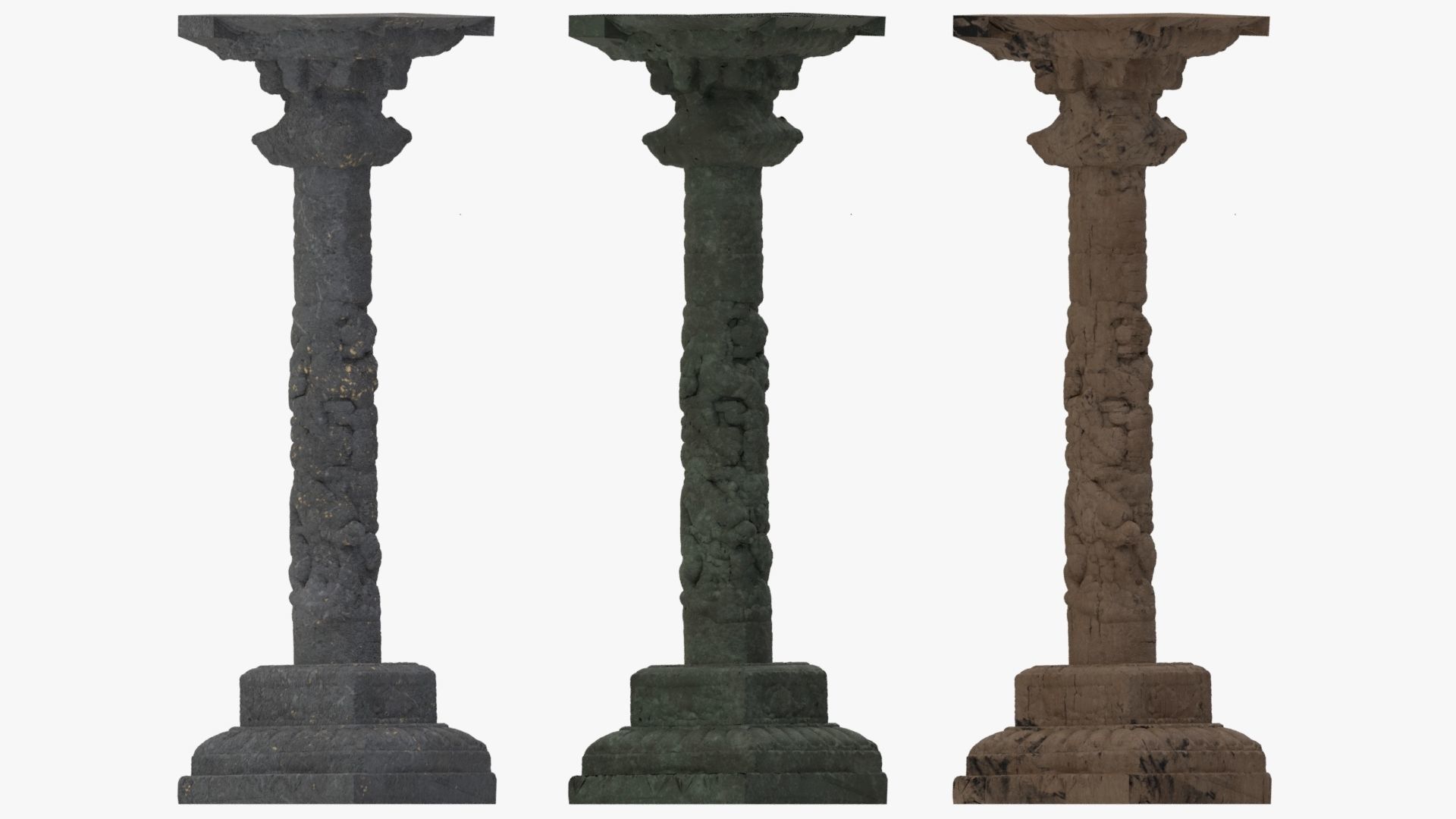 3D model 4K textures Dragon Pillar VR / AR / low-poly | CGTrader