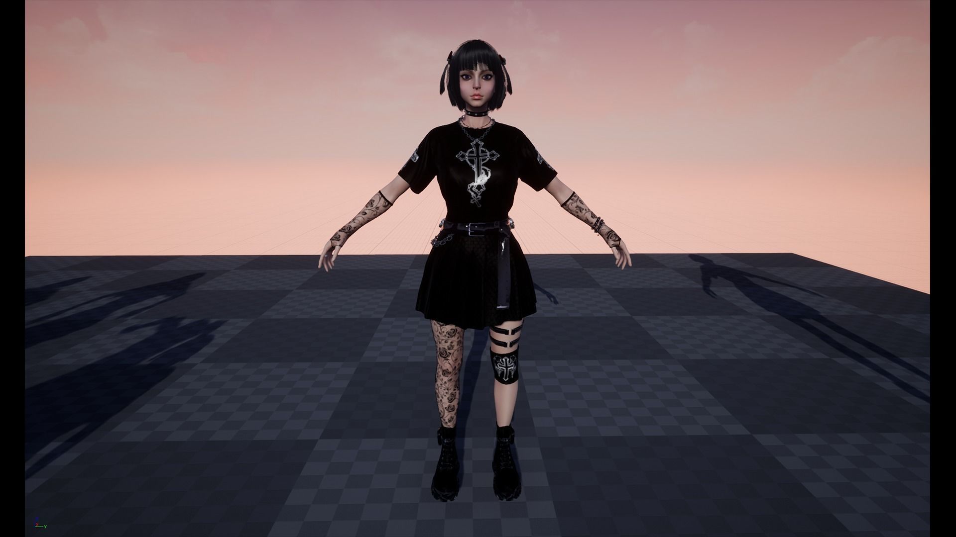 3D model Rocker Girl Hanna VR / AR / low-poly | CGTrader