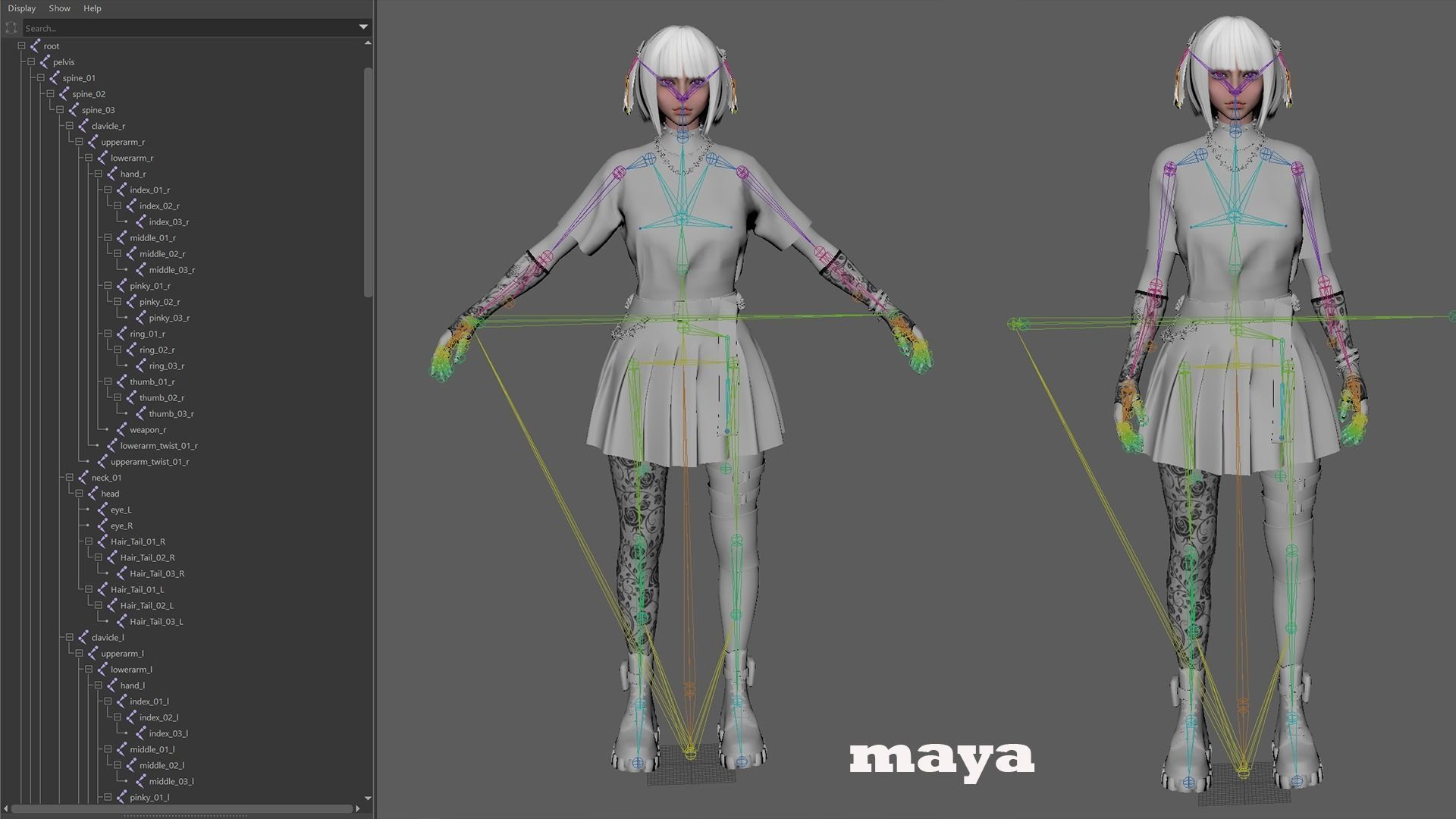 3D model Rocker Girl Hanna VR / AR / low-poly | CGTrader