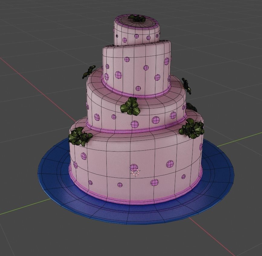 3D model Cake for Birthday or Anniversary VR / AR / low-poly | CGTrader