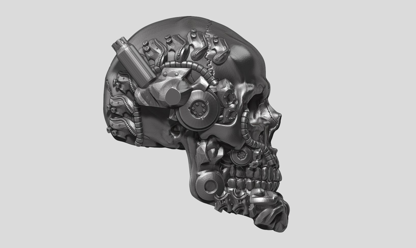 skull robot head a10 3d print model 3D model 3D printable | CGTrader